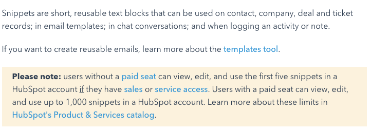 HubSpot Productivity Hack | Snippets
